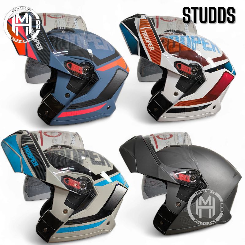 Jual HELM STUDDS MODULAR ORIGINAL|FULL FACE | Shopee Indonesia