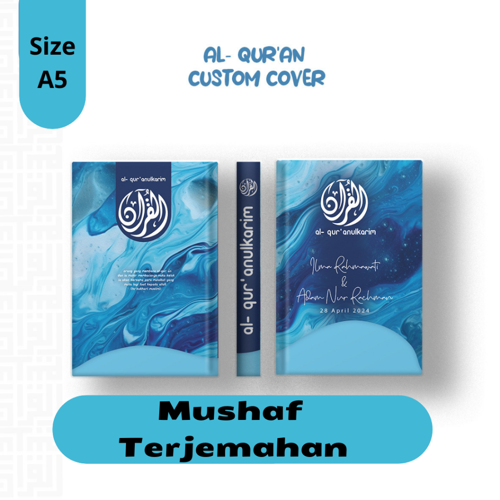 Jual Al Quran Custom Nama+ Cover Hadiah Pernikahan | Hantaran ...
