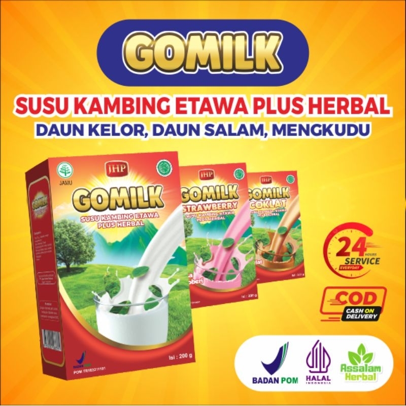 Jual GO MILK GOMILK Susu Kambing Etawa Booster Nutrisi Gizi Alami Tubuh ...