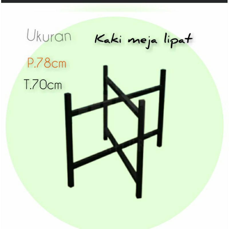 Jual kaki meja lipat besi ukuran t70 p78cm | Shopee Indonesia
