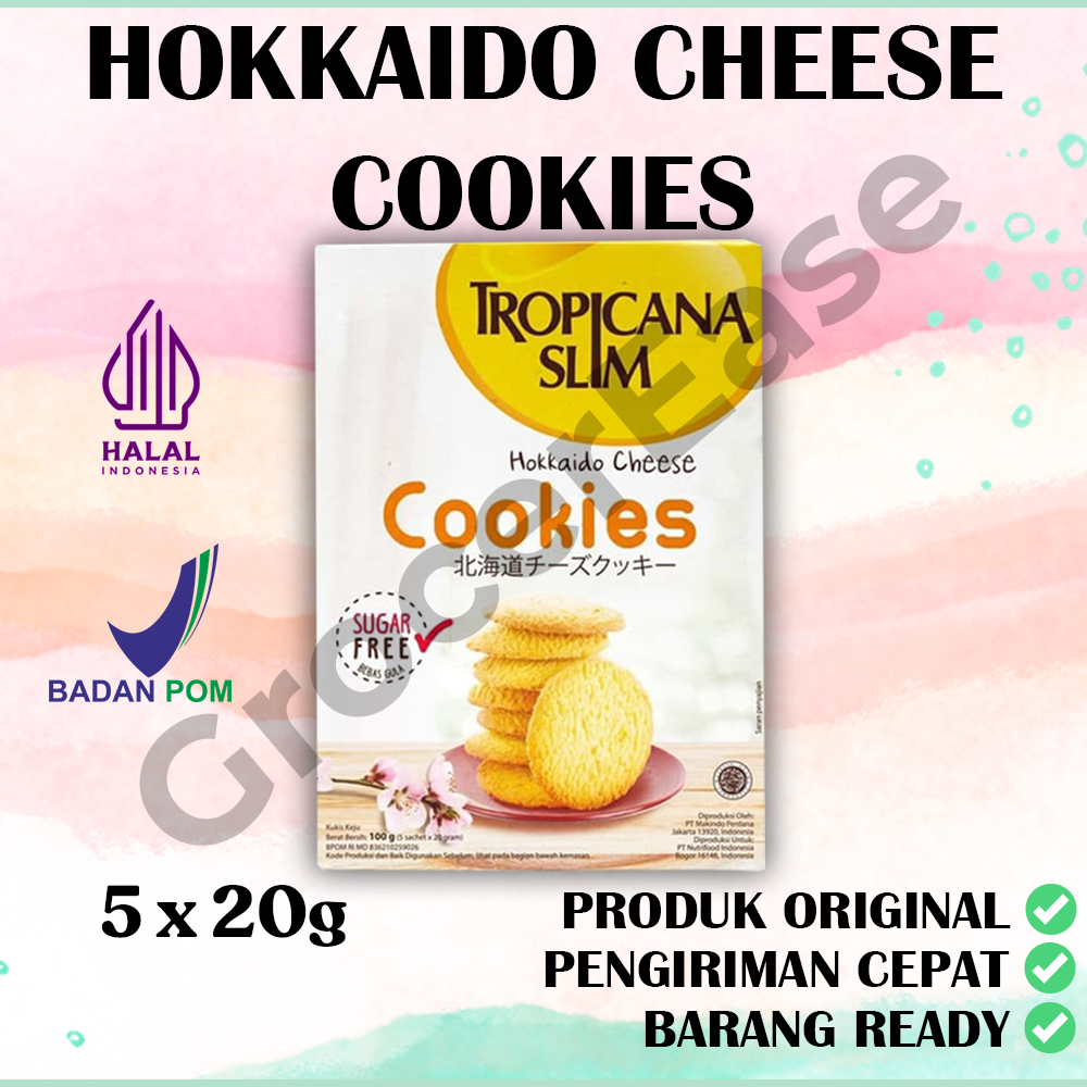 Jual Tropicana Slim Hokkaido Cheese Cookies 5 Sachet - Snack Biskuit Diet Rendah Kalori Bebas ...