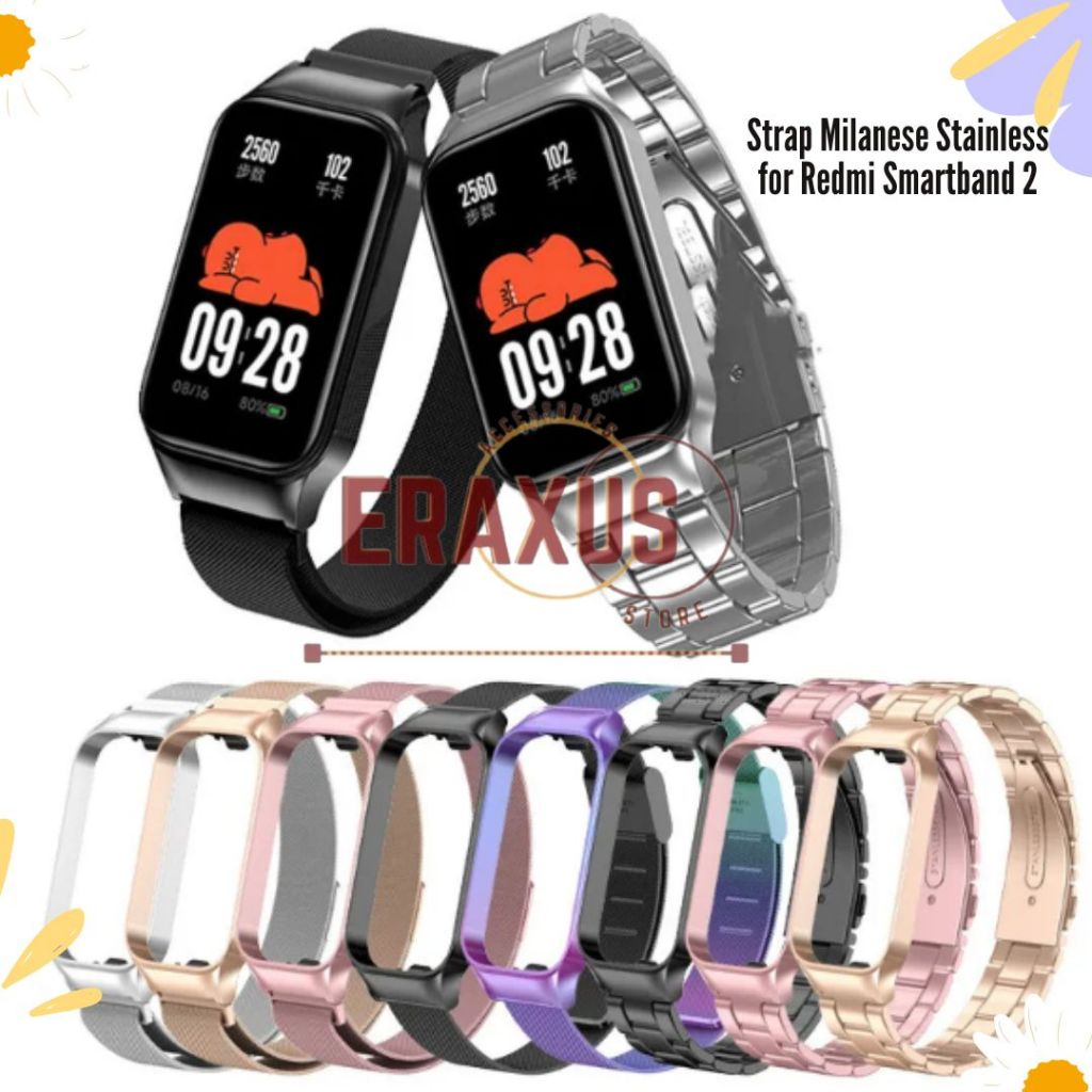 Jual [Eraxus] Tali Strap Redmi Band 2 / 8 Active Stainless Steel Tali Pengganti Xiaomi Redmi ...
