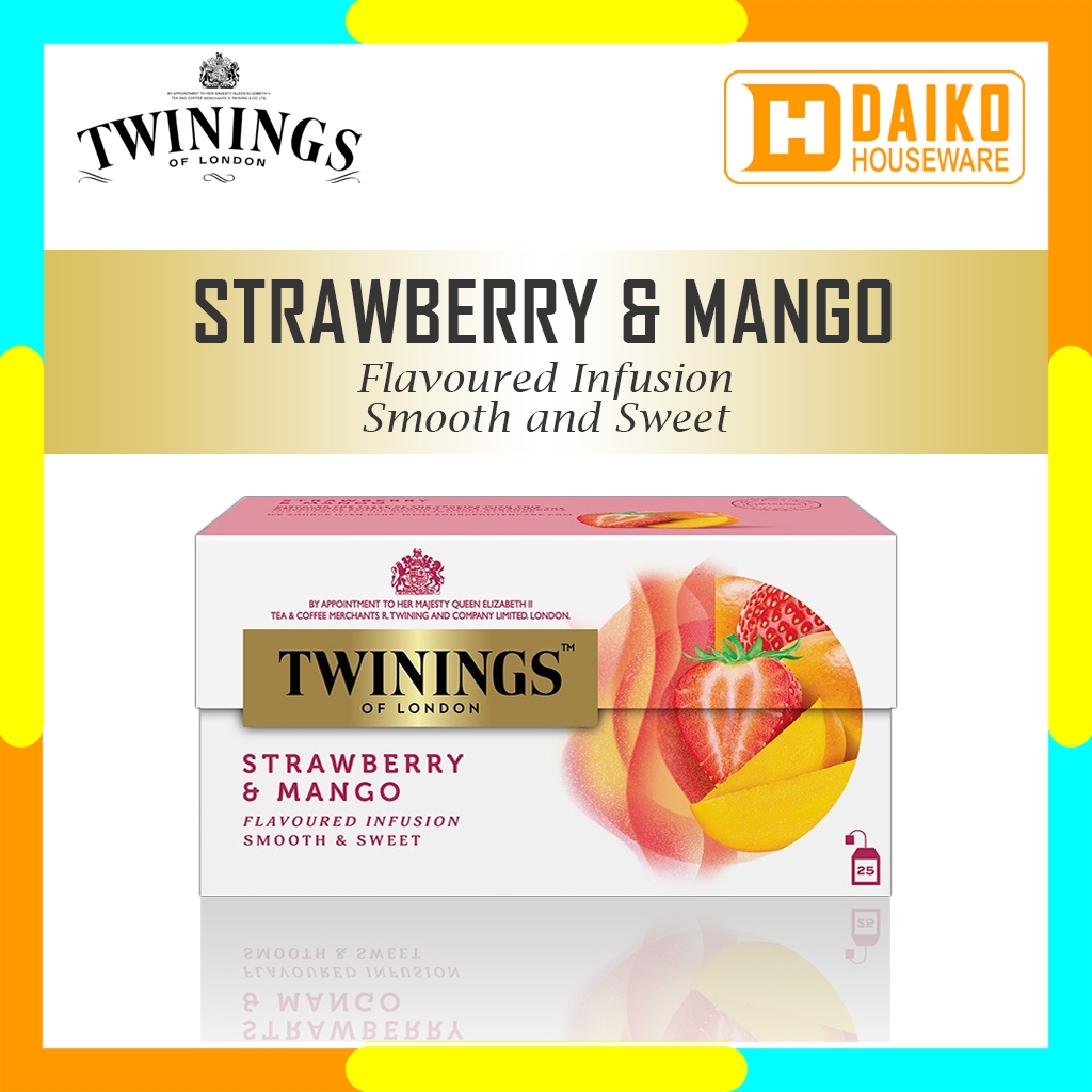 Jual Teh Celup Twinings Strawberry & Mango 25 x 2gr Flavoured Infusion ...