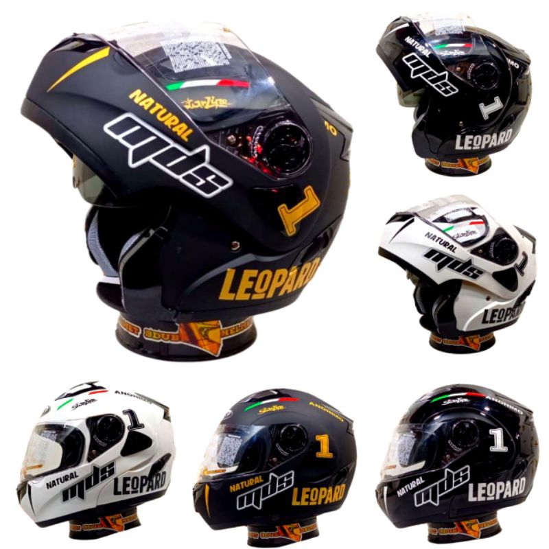 Jual Helm Mds modular black dof | Shopee Indonesia