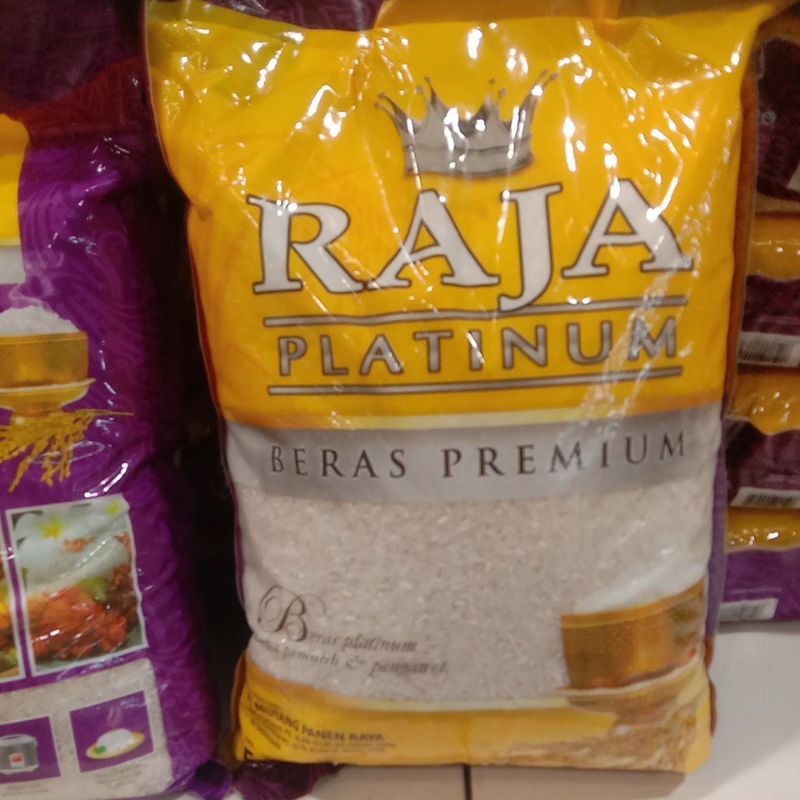 Jual Beras Premium Raja Platinum 5 kg | Shopee Indonesia