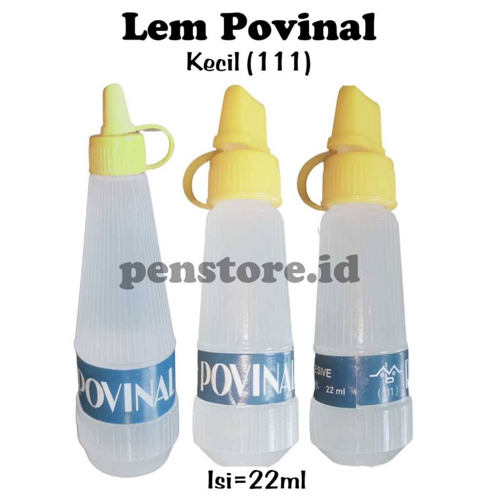Jual (pcs) Lem Povinal 111 kecil 22ml / Lem kertas cair | Shopee Indonesia