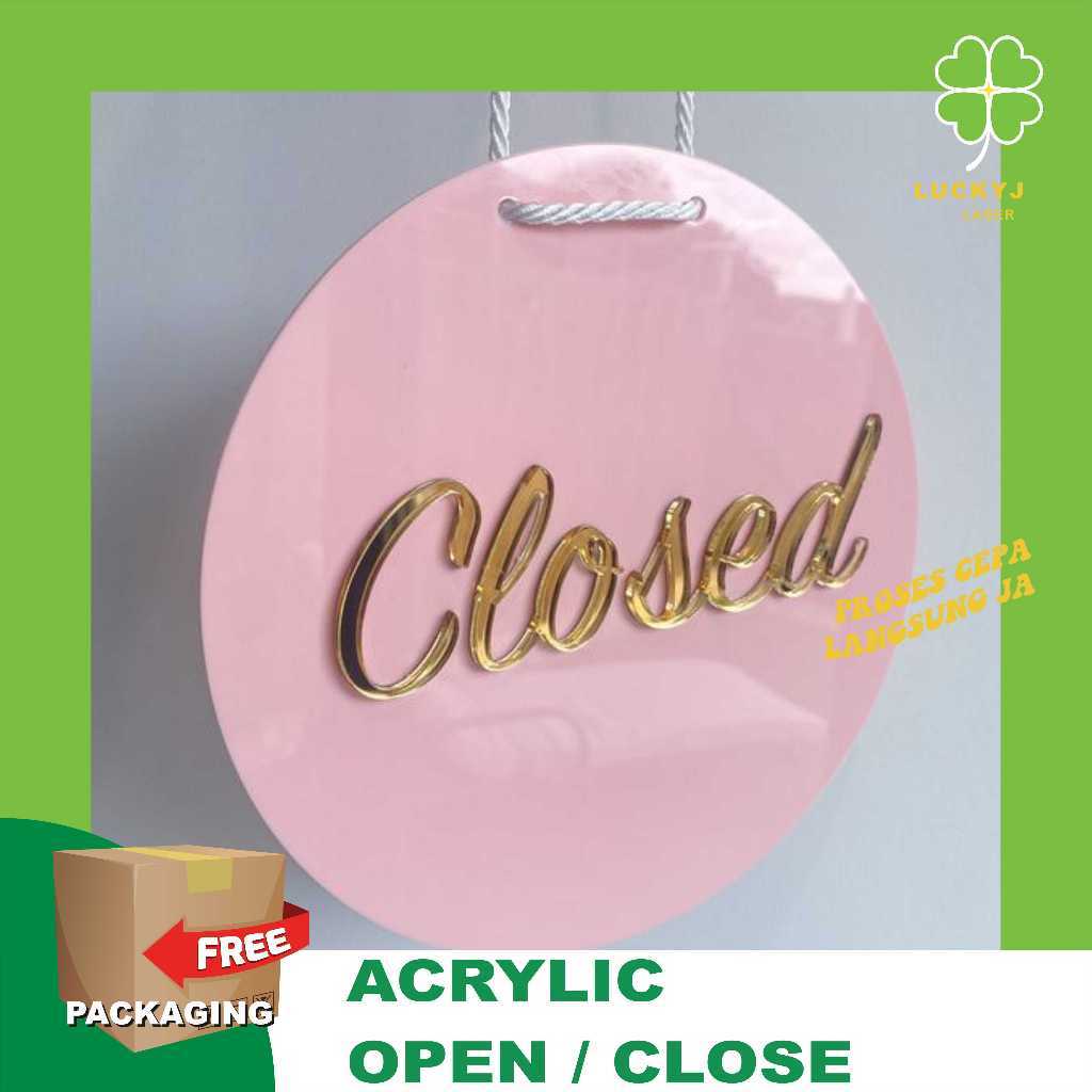 Jual Sign Open Close Acrylic Papan Gantung Akrilik Toko Buka Tutup ...