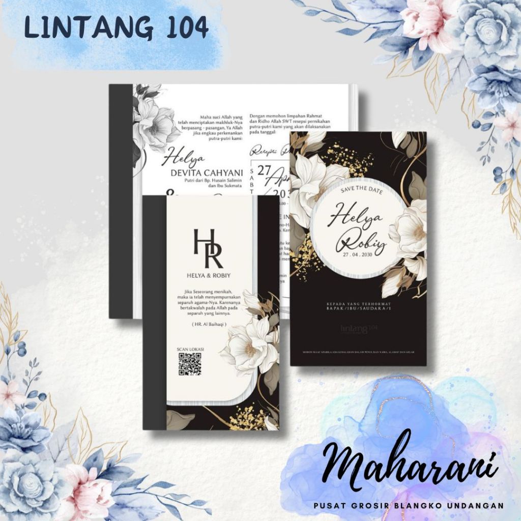 Jual Blangko undangan atau kertas undangan pernikahan merek LINTANG 104 ...