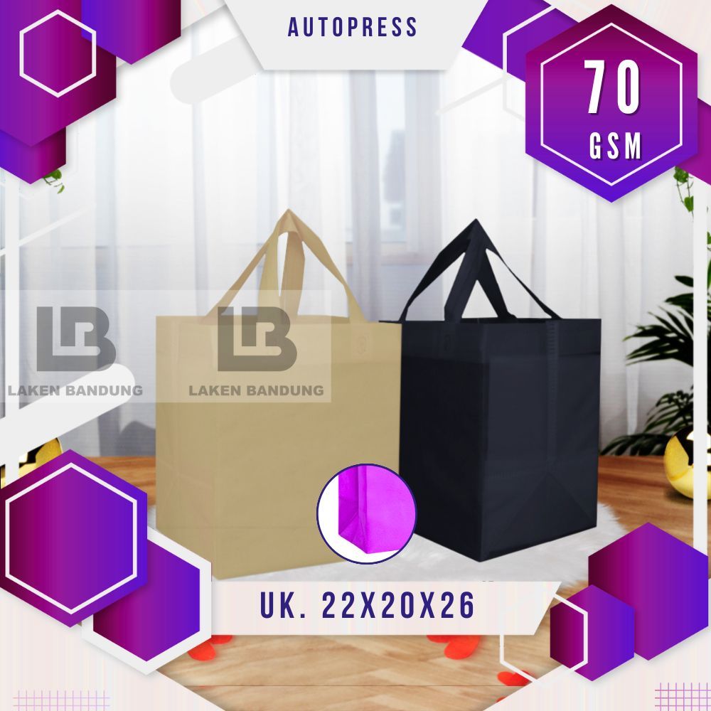 Jual AUTOPRESS BOX 70GSM Tas Box Spunbond Goodie Bag 22X20X26 Souvenir ...