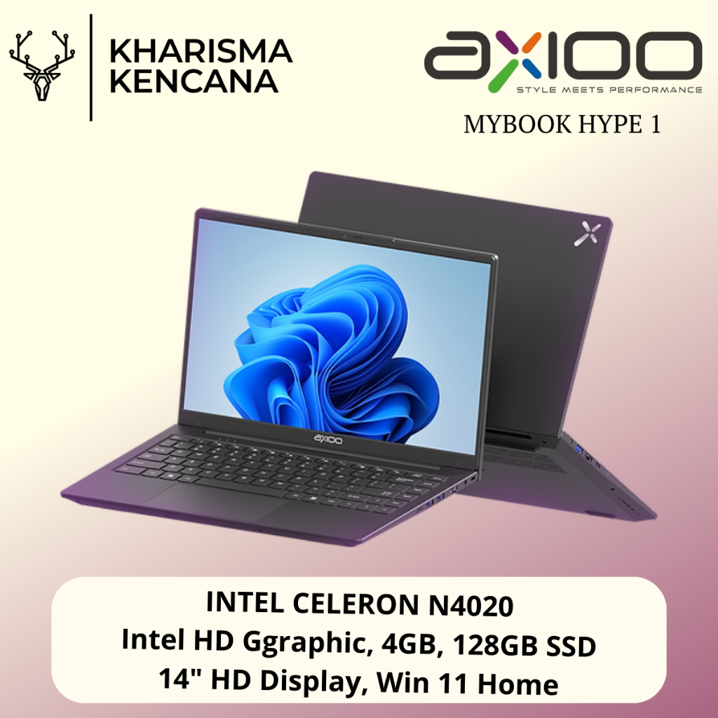 Jual AXIOO MYBOOK HYPE 1 INTEL N4020 8GB 128GB SSD 14"HD W11 HOME ...