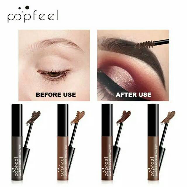 Jual Popfeel Eyebrow Gel Pensil Alis Maskara Waterproof Tahan Lama 4 ...