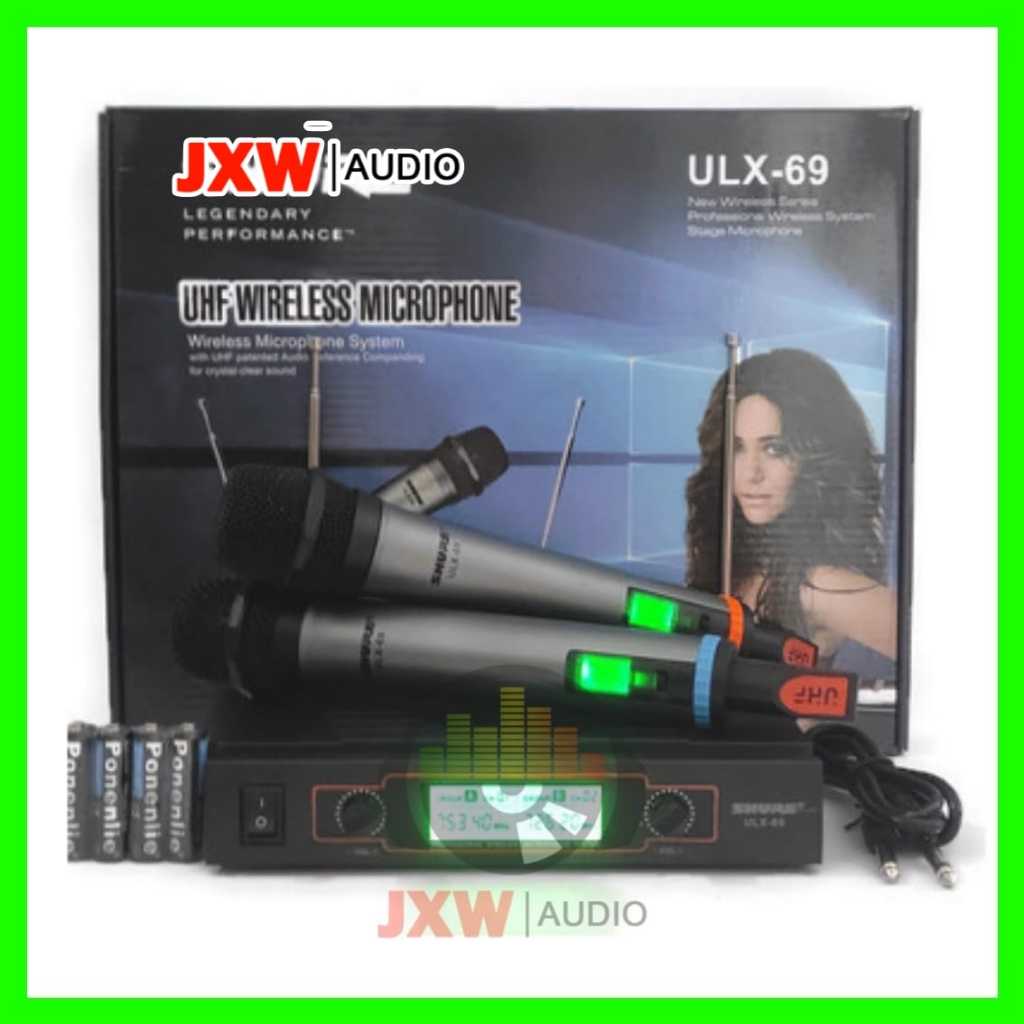Jual MIC WIRELESS ULX 69 / MICROPHONE DOUBLE WIRELESS ULX-69 / MIC ...