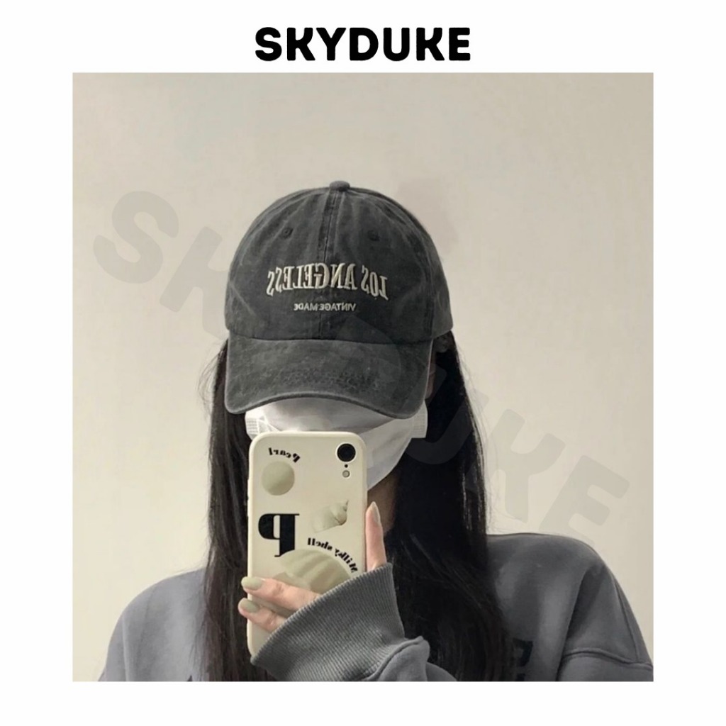 Jual SKYDUKE-Pria Wanita Topi Baseball Hat Model Wash Denim Cotton ...