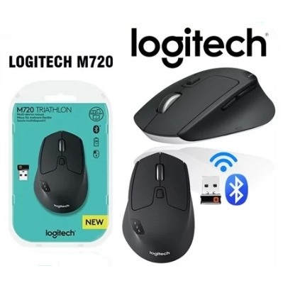 Jual Logitech M720 Triathlon Multi-Device Bluetooth Wireless Mouse Flow ...
