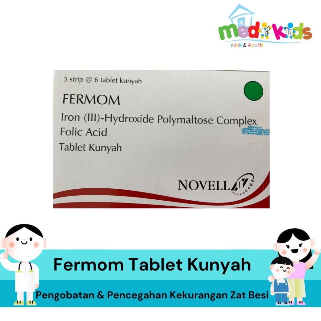 Jual Fermom Tablet Kunyah - Pengobatan & Pencegah Kekurangan Zat Besi ...