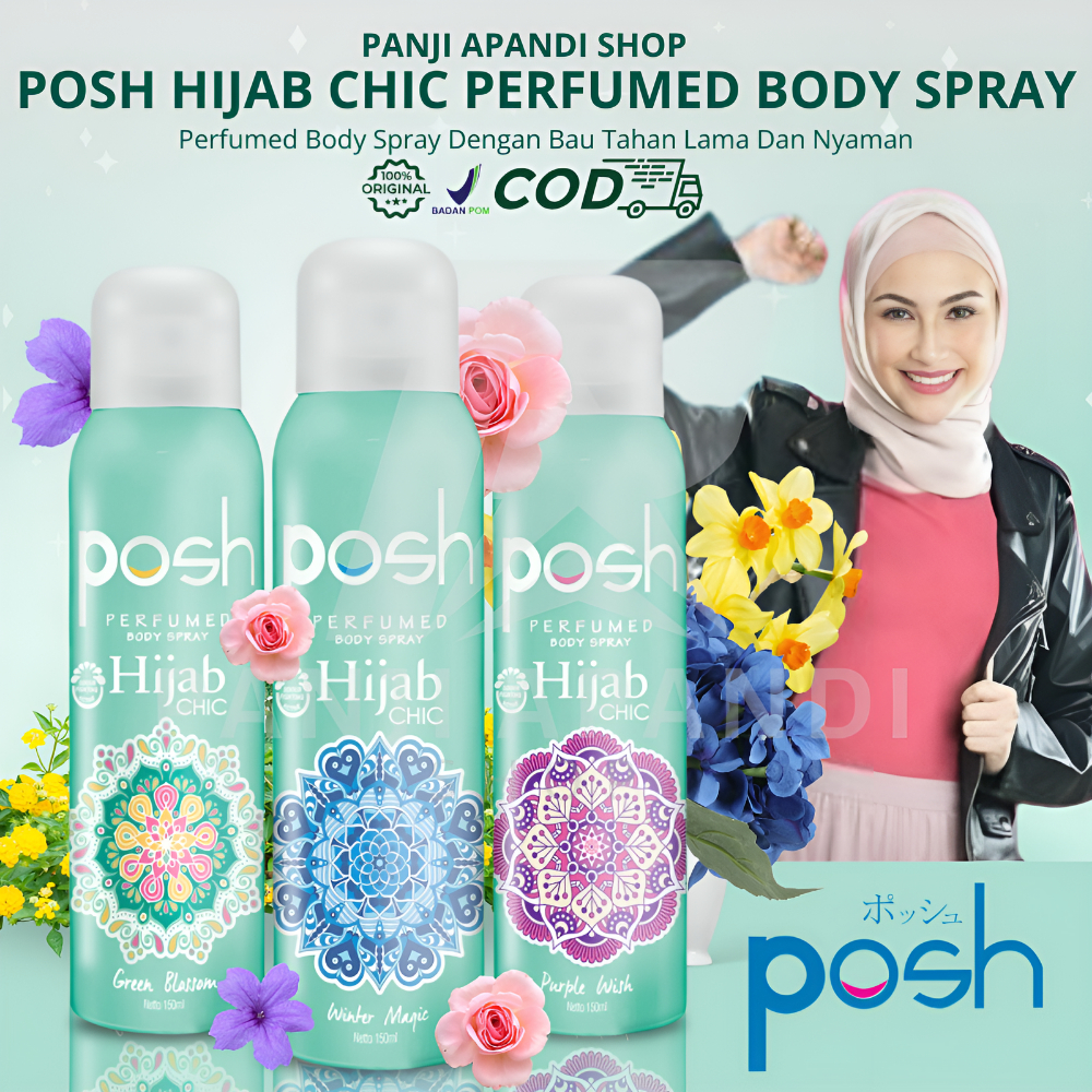 Jual Posh Hijab Chic Body Spray 150ml - Parfum Wanita Tahan Lama Semua ...
