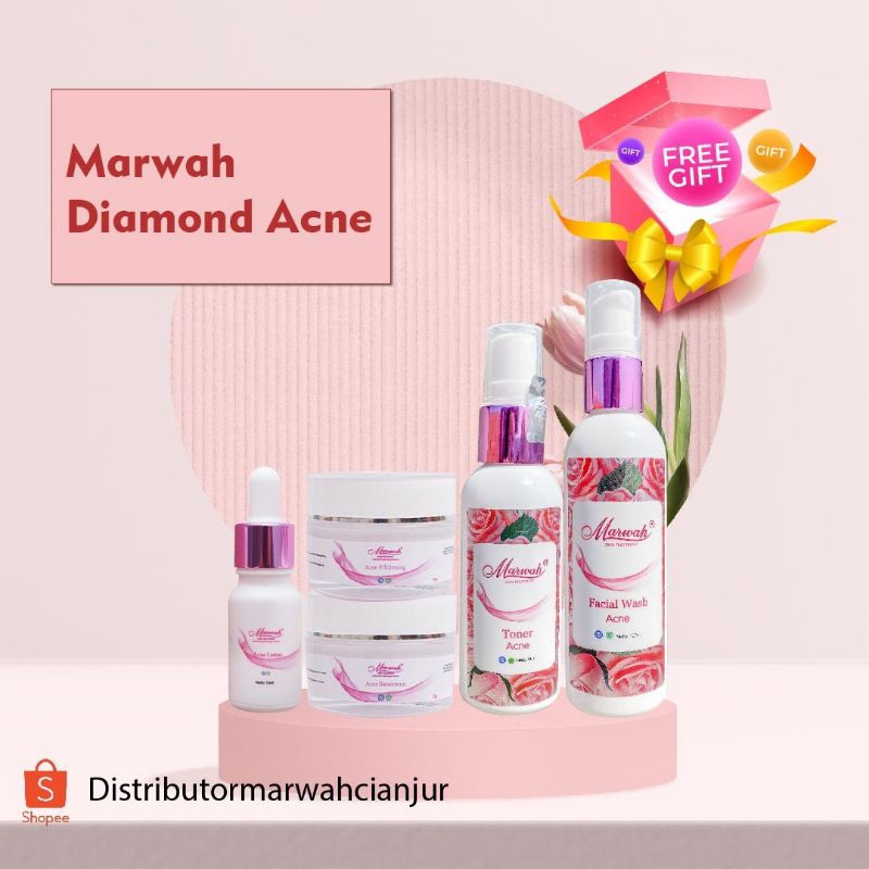 Jual Marwah Skincare Paket Diamond Acne Perawatan Kulit Wajah Untuk ...