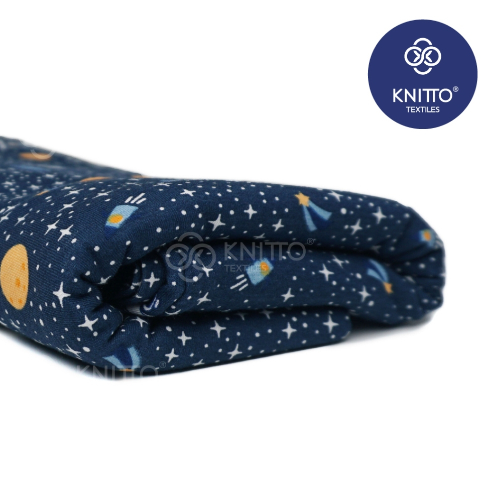 Jual KAIN COTTON COMBED 30S PRINT OUTER SPACE NAVY BLUE ( BAHAN KAOS ...