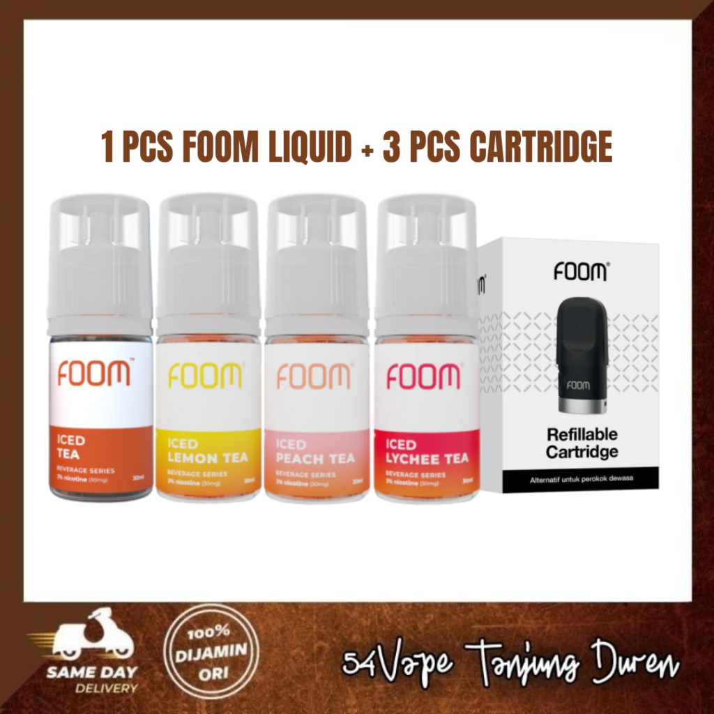 Jual PAKET LIQUID FOOM TEA SERIES + CARTRIDGE ORIGINAL | Shopee Indonesia