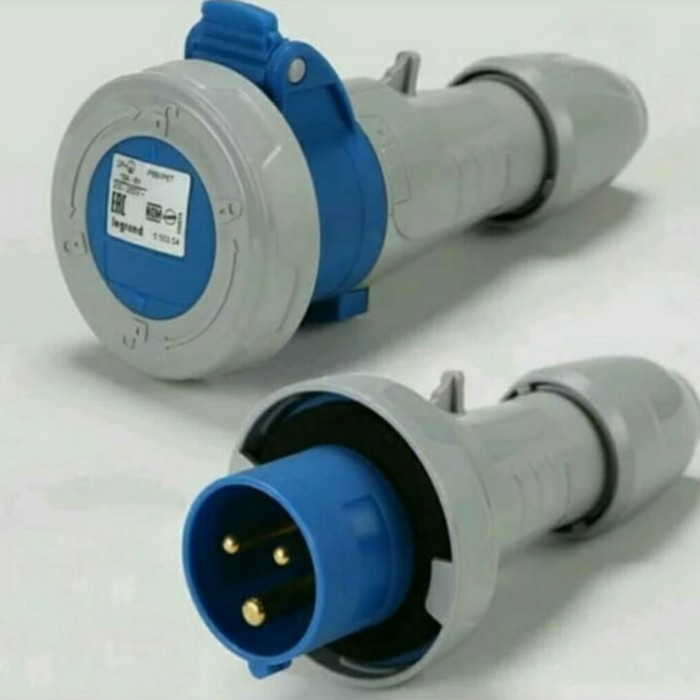 Jual Legrand Set Mobile Socket + Straight Plug IP67 2P+E / 3 Pin 63A ...