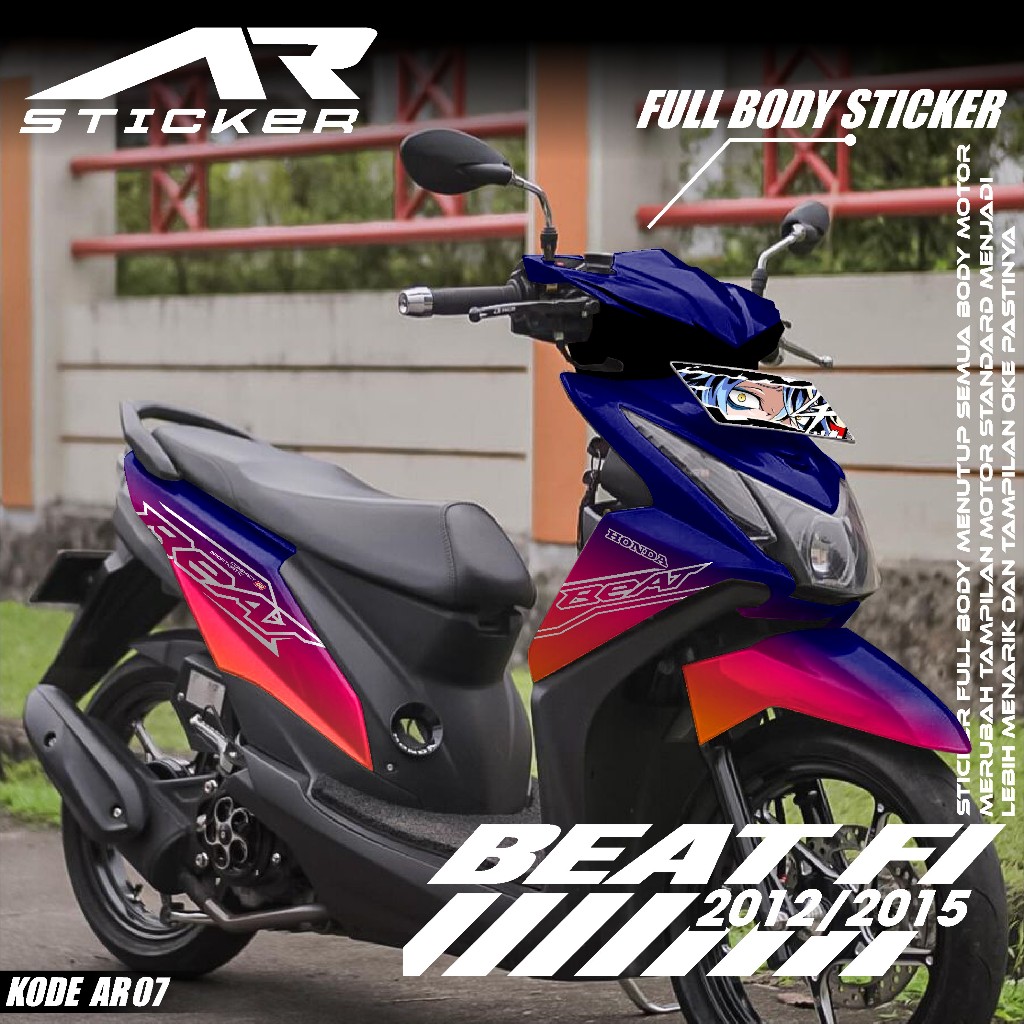 Jual Sticker Motor Full Body Honda Beat FI LAMA 2012 2013 2014 2015 ...