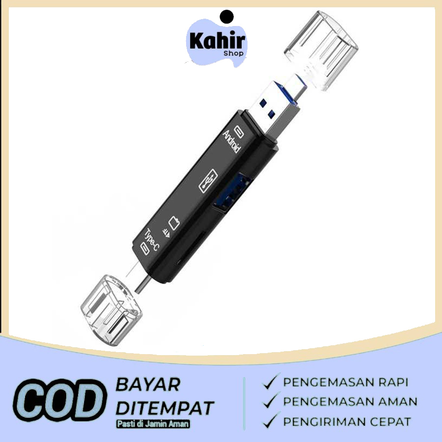 Jual Card Reader OTG 6in1 - USB 2.0, Micro USB, Type C, Slot TF & SD ...