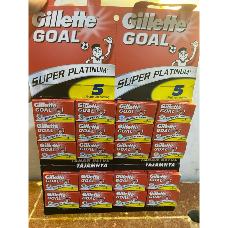 Jual Gillette Goal Merah Super Platinum Original | Shopee Indonesia