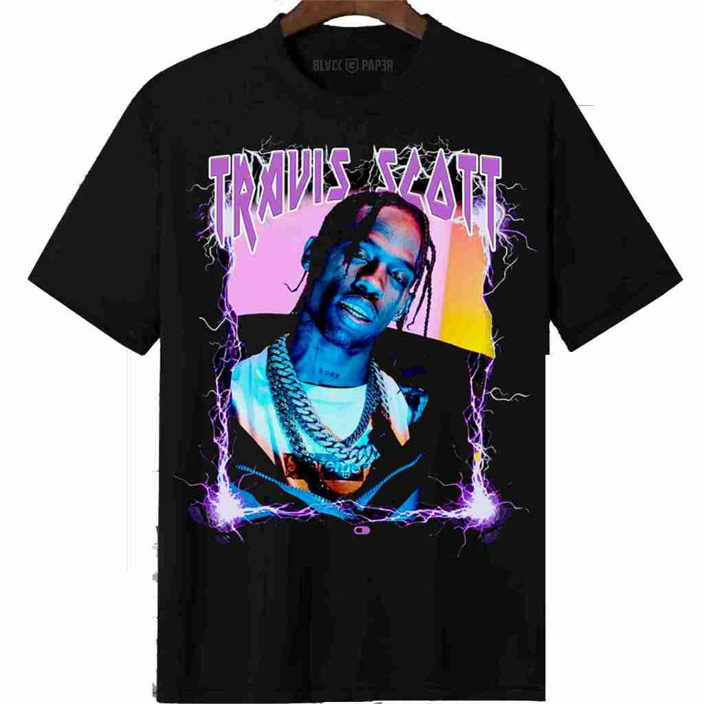 Jual t-shirt musik premium, kaos rapper TRAVIS SCOTT | Shopee Indonesia