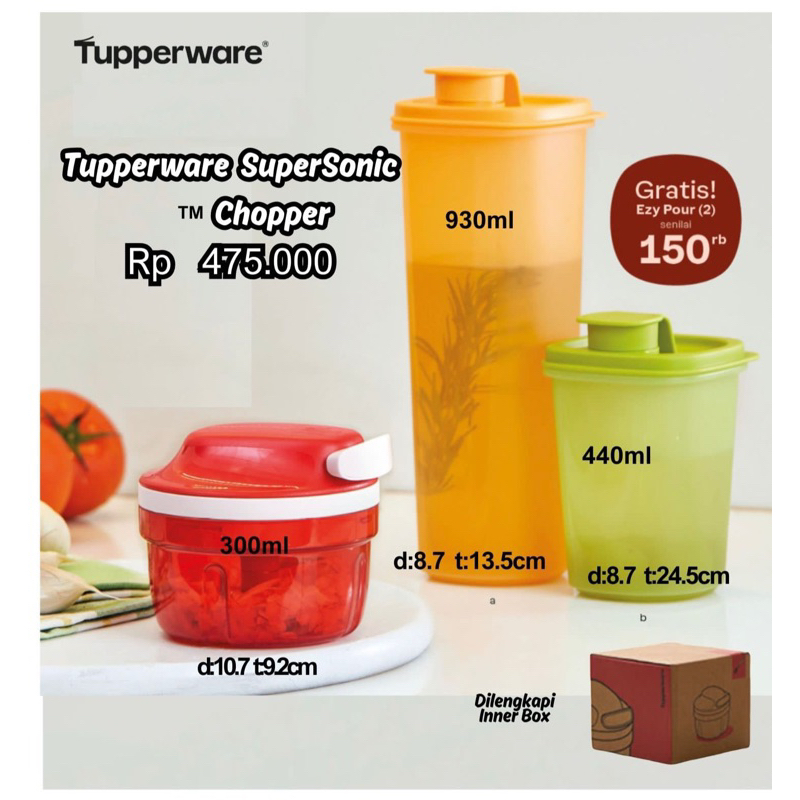 Jual Supersonic Chopper Tupperware | Shopee Indonesia