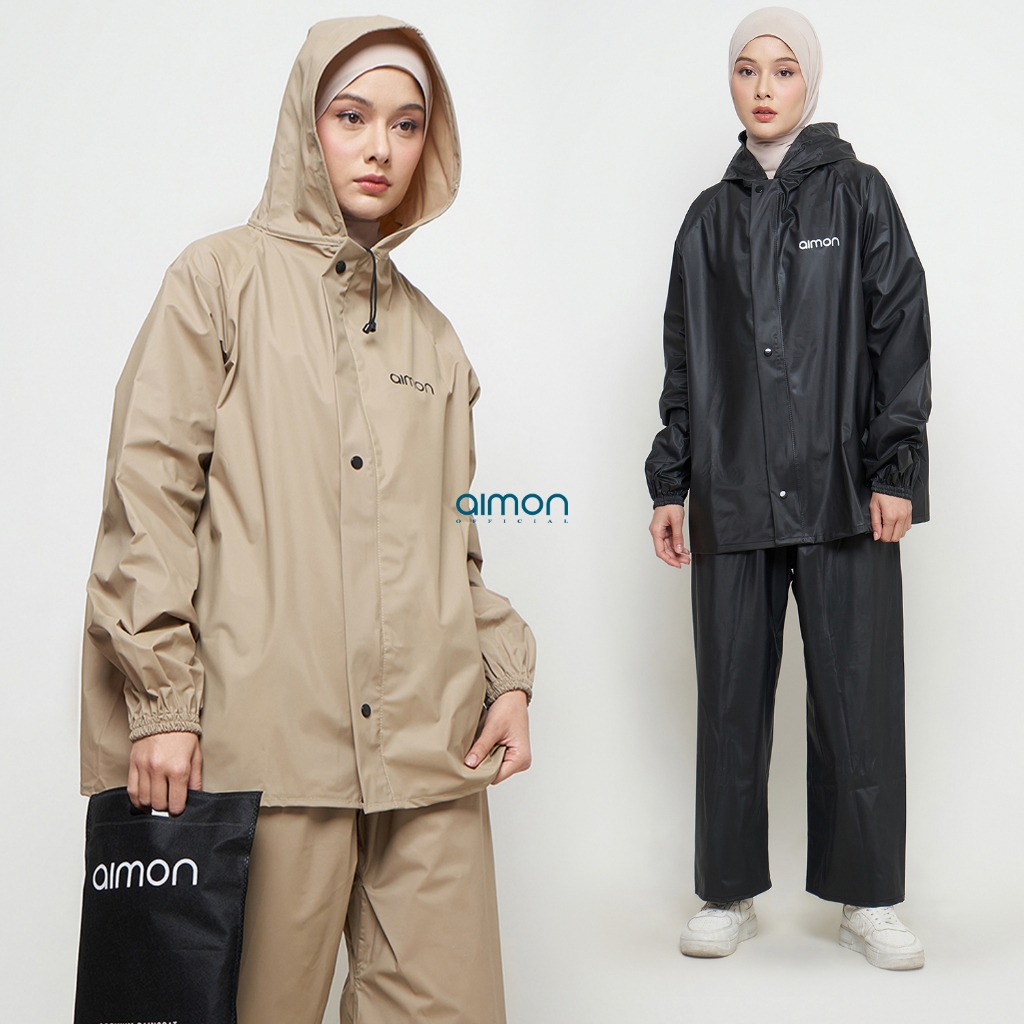 Jual Jas Hujan Pria Wanita Dewasa Setelan Jaket Celana Tebal Aimon | Shopee Indonesia