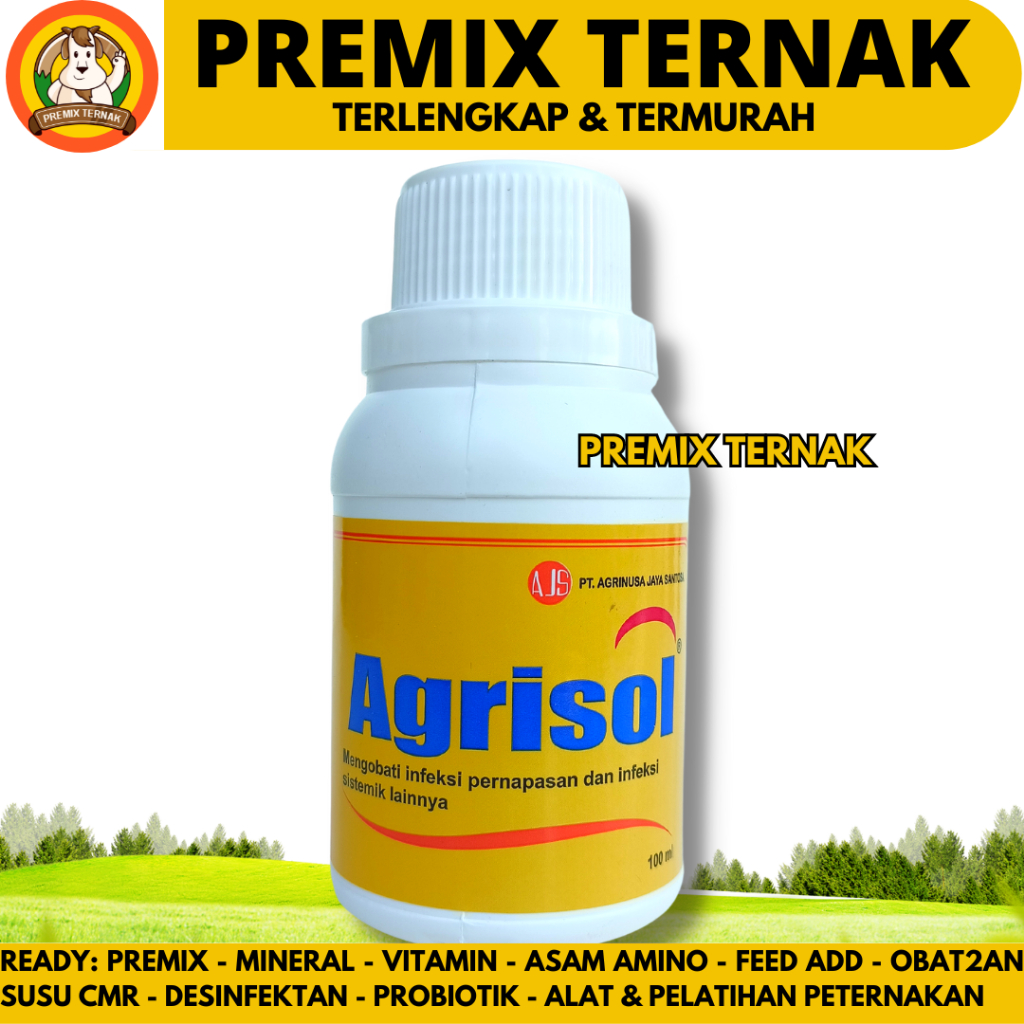 Jual AGRISOL 100ML - Obat Ayam Pernafasan Ngorok Snot Coryza CRD ...