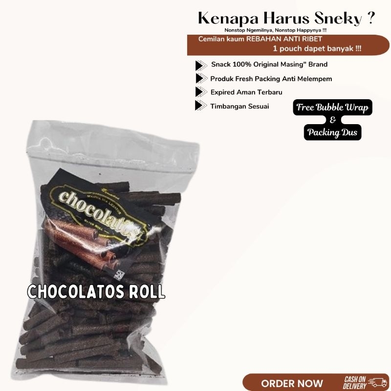 Jual Chocolatos Roll Astor Chocolatos Snack Kiloan Original | Shopee ...
