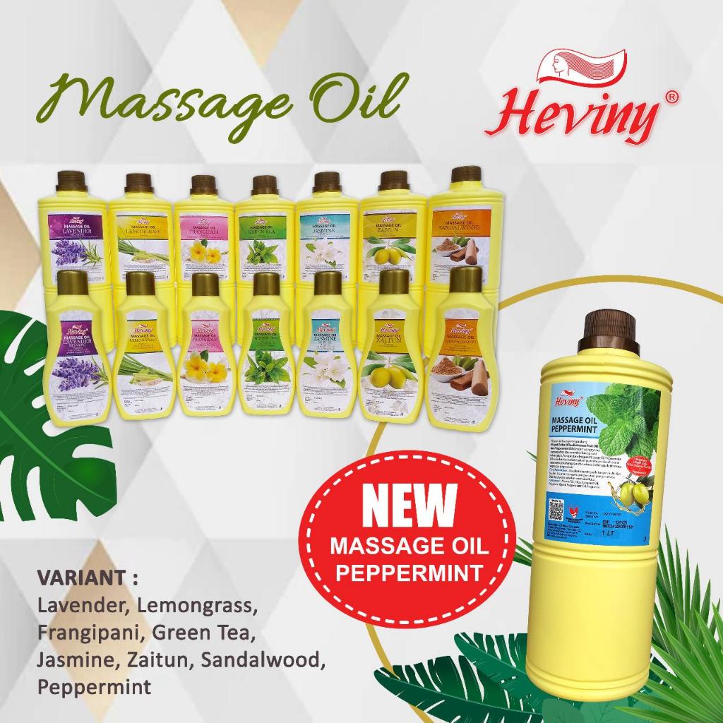 Jual 1PC HEVINY MASSAGE OIL 1 Lt @MJ | Shopee Indonesia