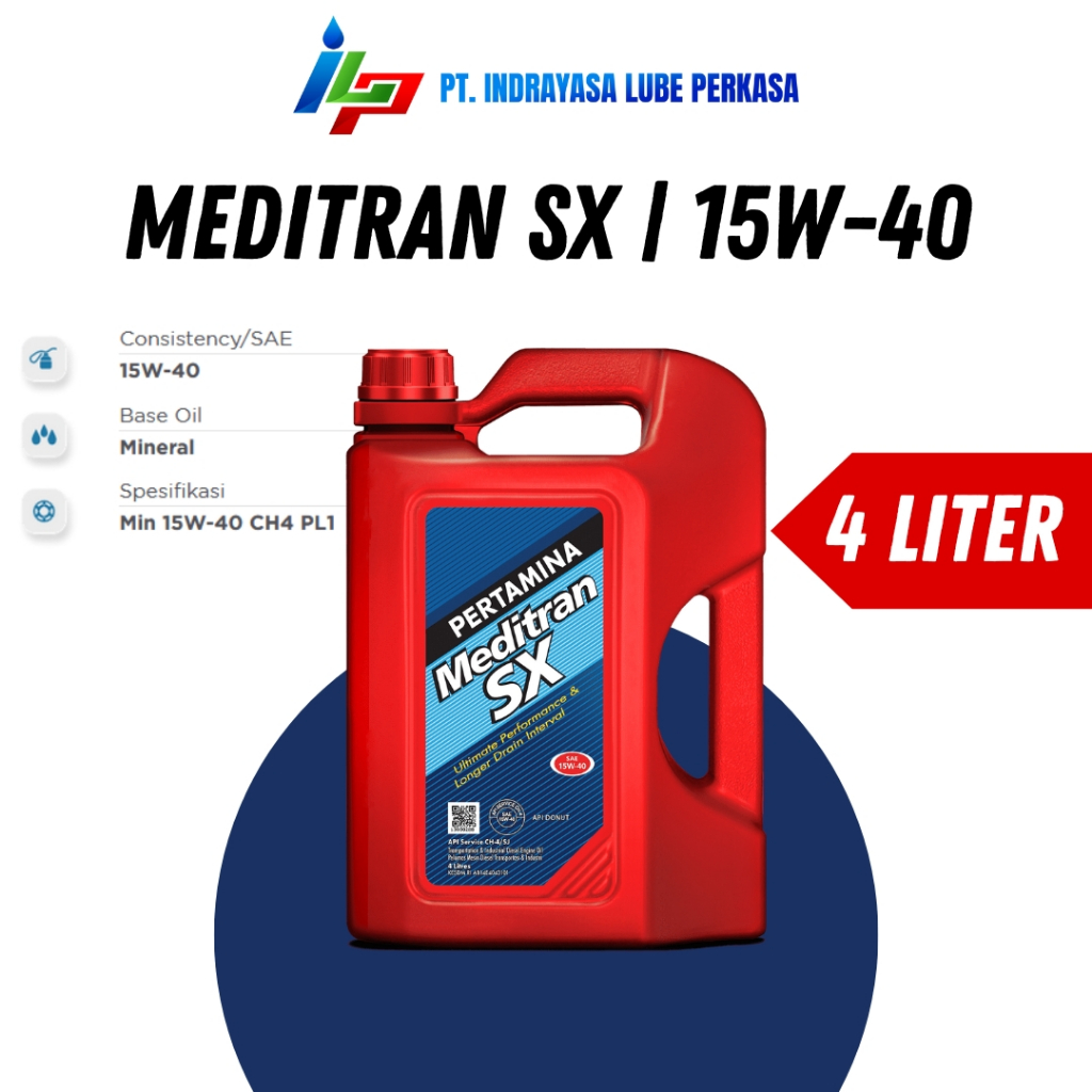 Jual MEDITRAN SX | 15W-40 4 Liter (isi 6 botol) | Shopee Indonesia