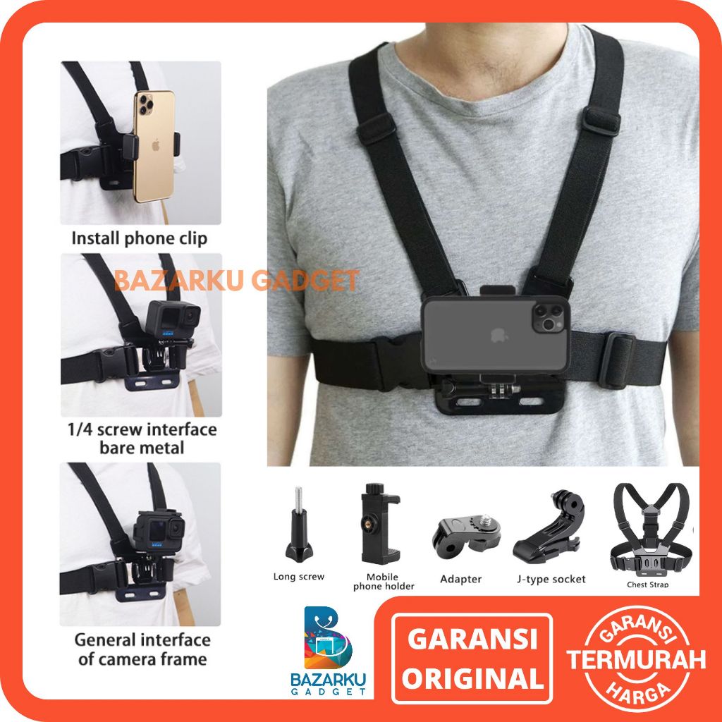 Jual Chest Strap Hp Chest Strap Handphone Body Chest Strap Handphone ...