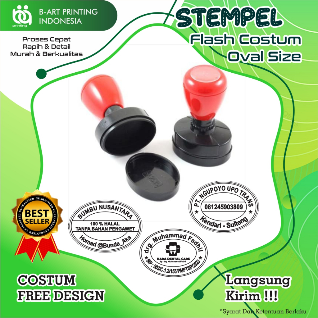 Jual STEMPEL FLASH OVAL STEMPEL OTOMATIS OVAL STEMPEL BIDAN DOKTER STEMPEL APOTEK STEMPEL ...