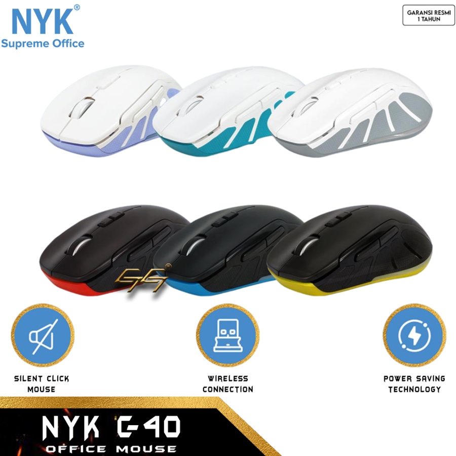 Jual Mouse Wireless Silent Click NYK C40 C-40 | Shopee Indonesia