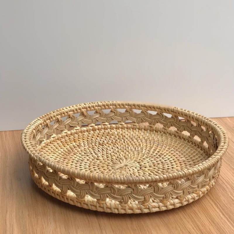 Jual rattancraft | Gendit tray motif bulat | rotan asli | Shopee Indonesia