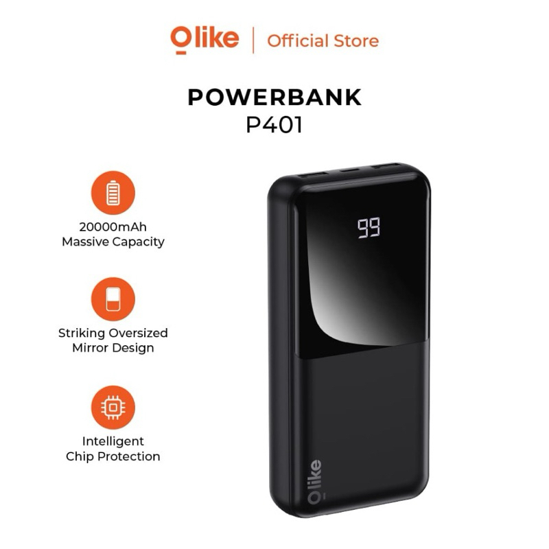 Jual Olike Powerbank 20000mAh Smart Protection LED Display Safety ...