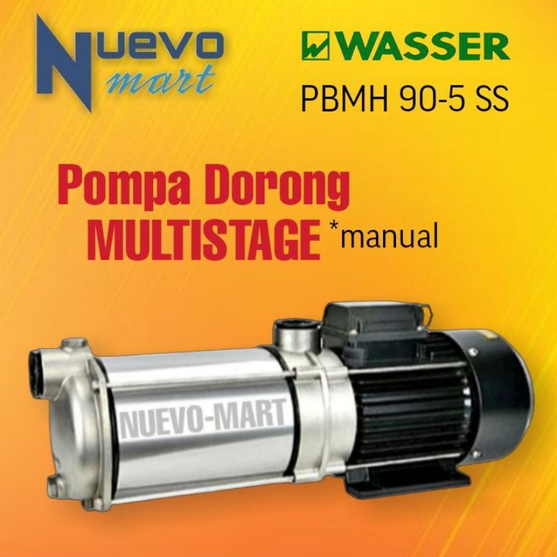 Jual Pompa Dorong Multistage WASSER PBMH 90-5 SS Multistage Booster ...