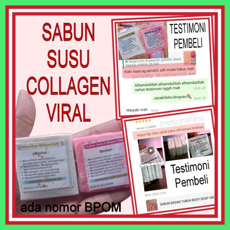 Jual SABUN BADAN TUBUH BODY SOAP VIRAL SUSU COLLAGEN COLAGEN ...