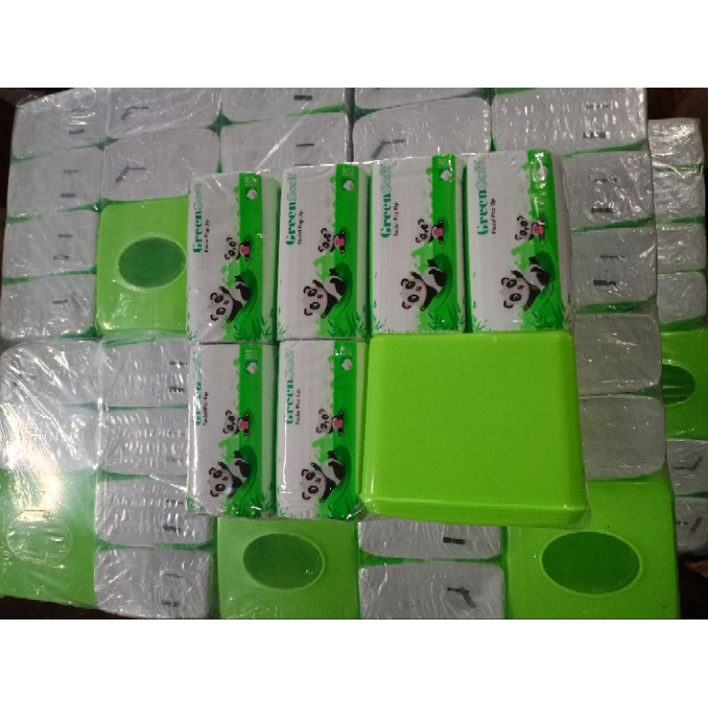 Jual 1 Ball Tissue Green Soft Pop Up Isi 10 Pack x 6 Pcs (60 Pcs) Free ...