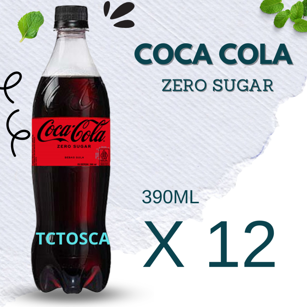 Jual Coca Cola Zero 390ML Botol 1 Karton isi 12 Botol x 390 ML | Shopee ...