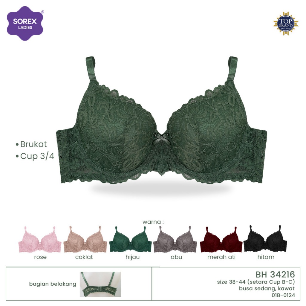 Jual Bra BH Sorex 34216 Kawat Busa Sedang Kait 2 (Cup B-C) | Shopee ...