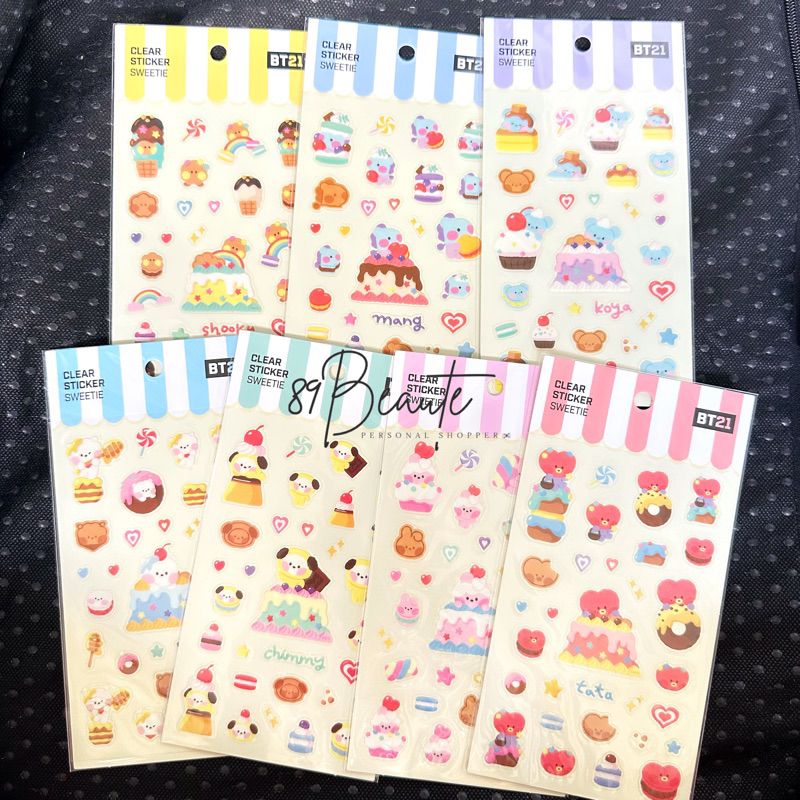 Jual [READY STOCK] BT21 - Clear Sticker [Sweety] | Shopee Indonesia