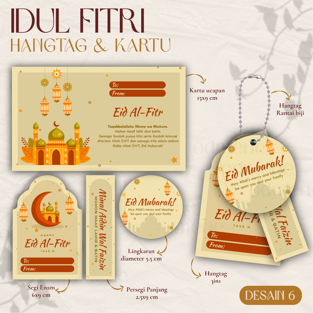 Jual Custom Hang Tag Souvenir Hampers Ramadan / Hang Tag Kue Lebaran by ...