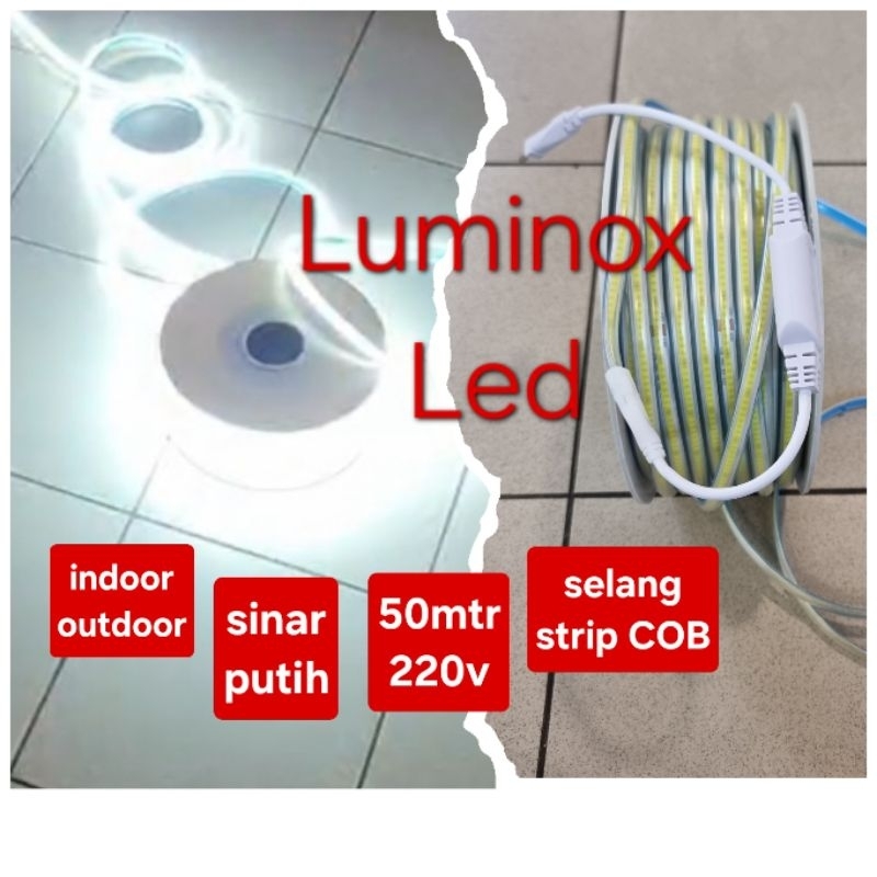 Jual selang led cob 50m 50meter / strip light outdoor led 50mtr 50m - strip light plafon led cob ...