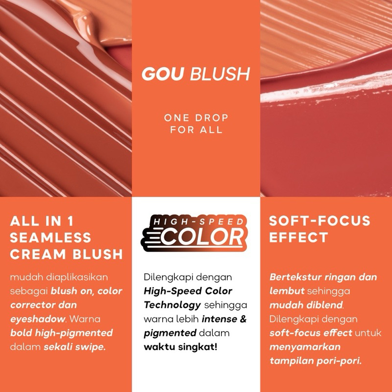 Jual [READY] Goute Goublush All in One Cream Blush for Blush on ...
