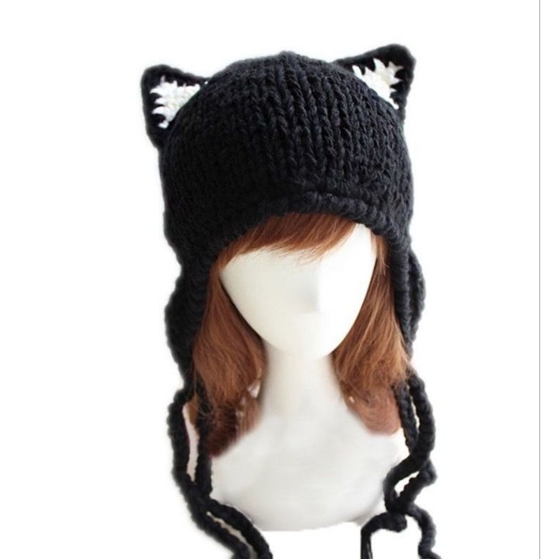 Jual HANDMADE NEKO BEANIE CAT HAT/CAT BEANIE/TOPI KUPLUK CUTE/VIRAL ...