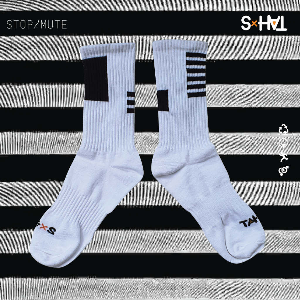 Jual Socks with HAT: Stop/Mute (Unisex Sports Socks with Organic Cotton ...